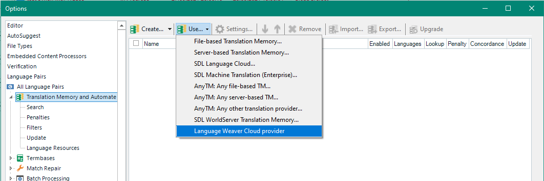 How to use the Language Weaver Cloud plugin within Trados Studio 2019 ...