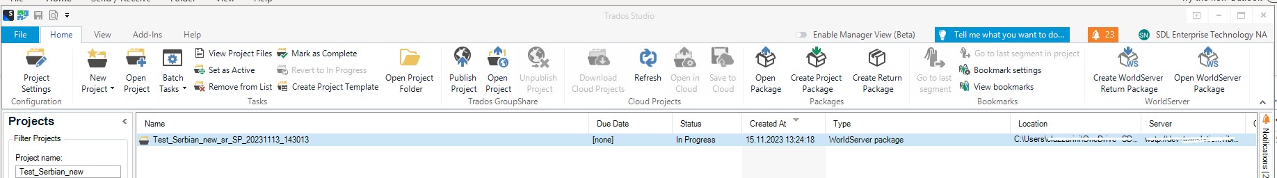 Can I publish a WorldServer (Studio) project to Trados GroupShare and ...