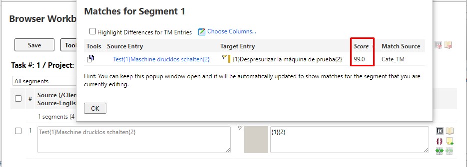WorldServer - When segmenting, if a matched segment with the TM is under Pending Review, we want ...